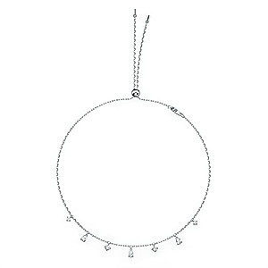 SWAROVSKI Bracelet with White Crystal Details on a Rhodium-Finish Cuff Setting, Size M, Part of the Emily Collection