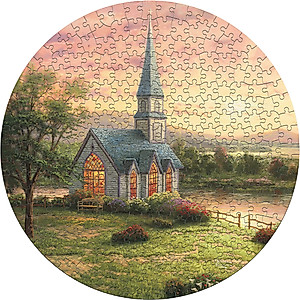 Ceaco - 8 in 1 Multipack - Thomas Kinkade - (2) Round 300 Piece, (4) 550 Piece, (1) 750 Piece (1) 1000 Piece Jigsaw Puzzles