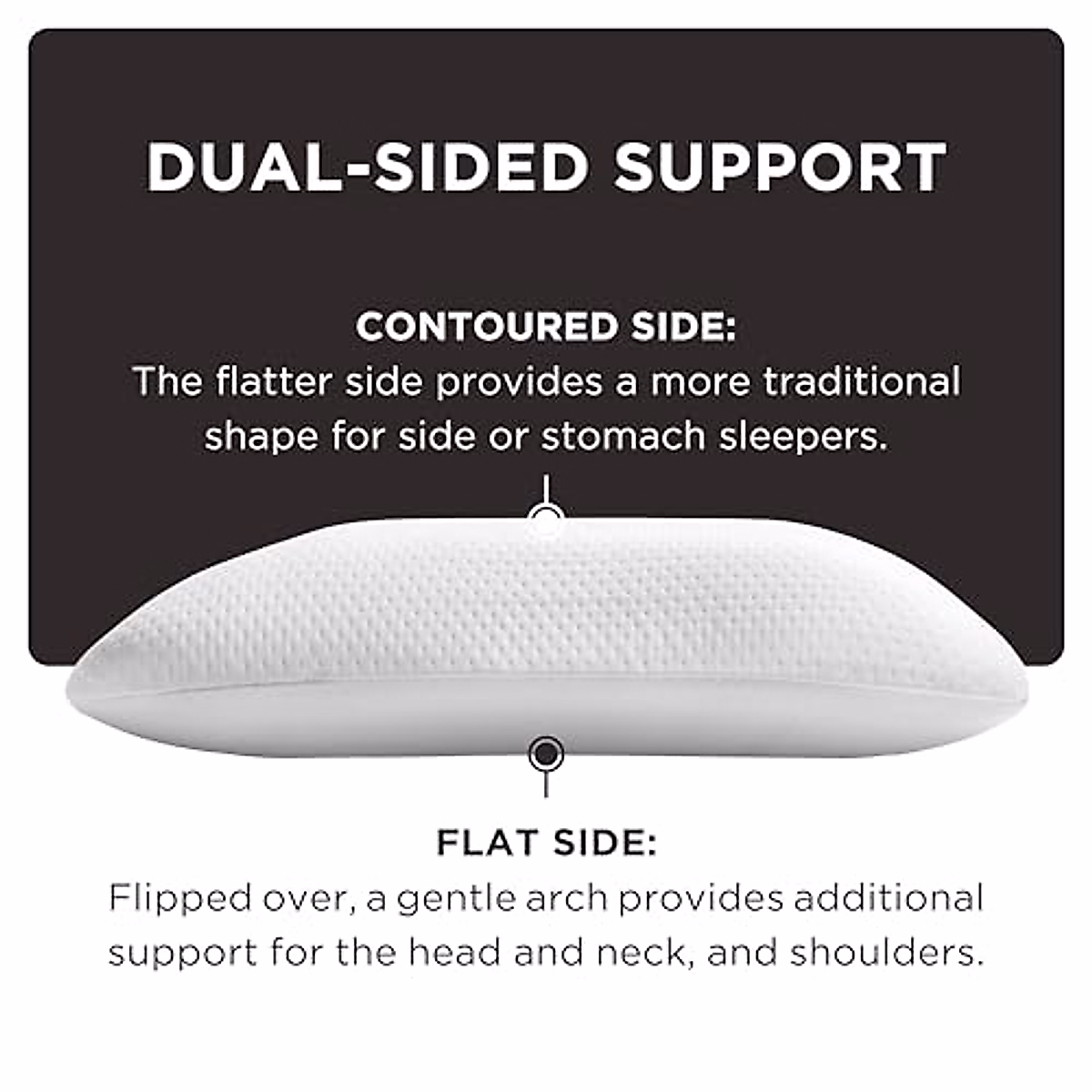 Tempur-Pedic Memory Foam Symphony Pillow Luxury Soft Feel, Standard, White