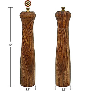 Wood salt and pepper grinders set, pepper Mill with Adjustable Coarsenesssalt and pepper grinder shaker Tableware Gifts,Father's day gift