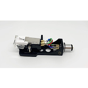 Cartridge and Stylus, needle and Black Headshell with mounting bolts for Technics SL-1200, SL-1210, SL-1600, SL-1610, SL-1700, SL-235, SL-23A, SL-B2, SL-B202, SL-B205, SL-B3
