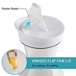 Set of 4 Plastic Carafe with Lid, 50 Oz Carafes for Mimosa Bar, Square Base Juice Containers, Water Bottle, Milk Container, Clear Beverage Containers for Fridge