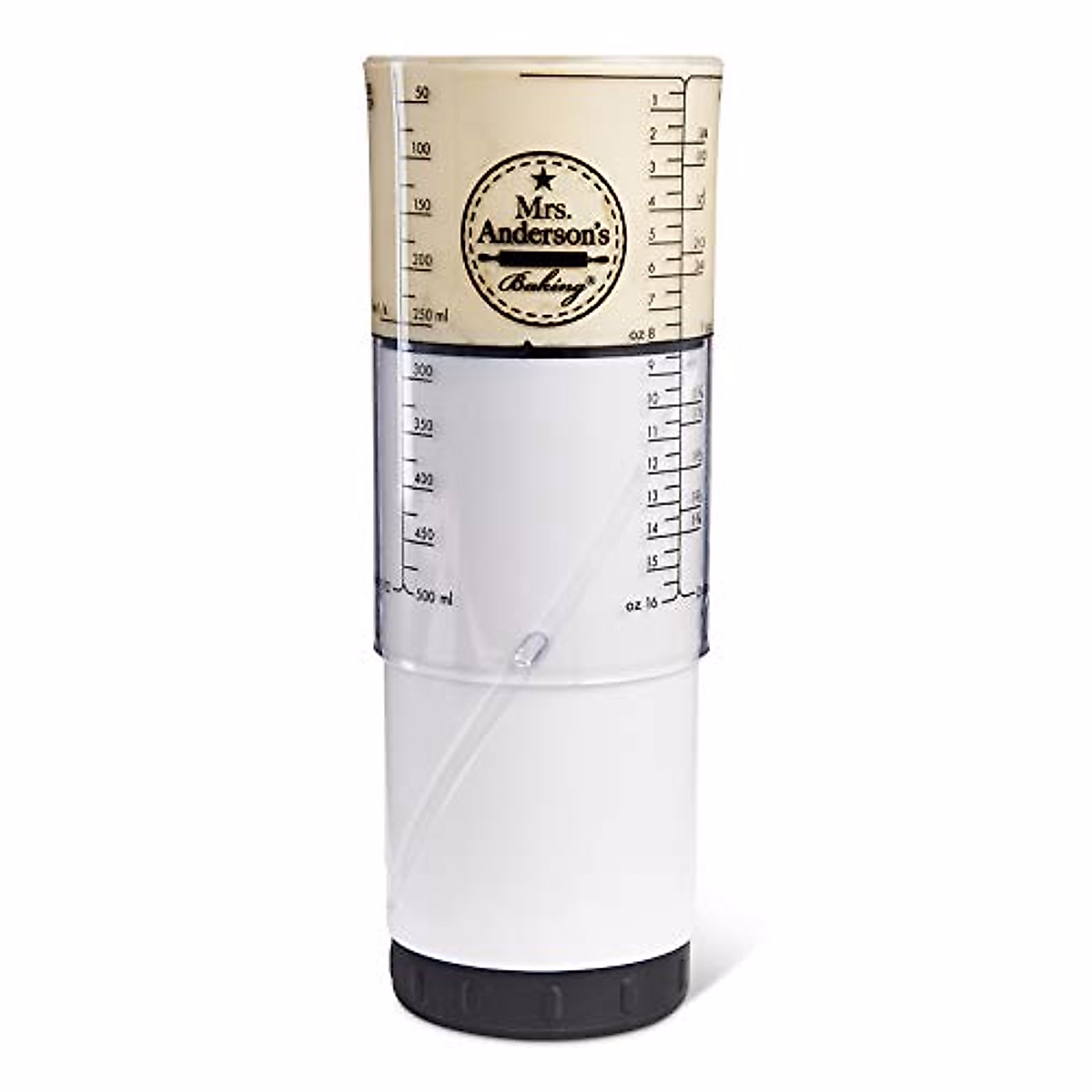 Mrs. Anderson's Baking 42017 Adjustable Liquid and Dry Measuring Cup, 16-Ounce Capacity, Clear Cylinder