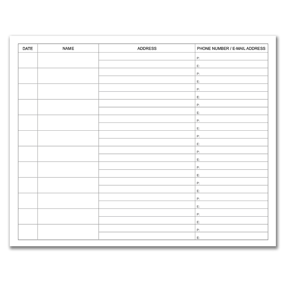BookFactory Guest Book (120 Pages) / Guest Sign-in Book/Guest Registry/Guestbook - Black Cover, Section Sewn Hardbound, 8 7/8" x 7" (LOG-120-GUEST-A-LKT25)