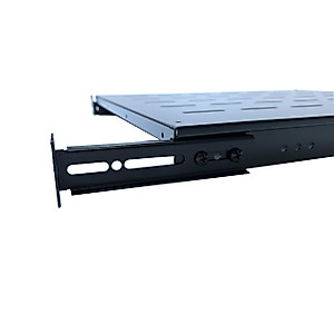 Raising Electronics Fixed Rack Server Shelf 1U 19 Inch Shelves 4 Post Rack Mount Adjustable Deep for Server Network Rack (21.5-28Inch Depth)