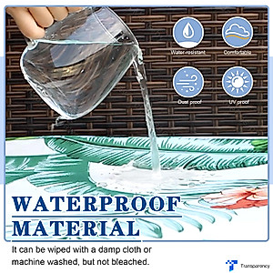 Patio Bench/Swing Cushion Cover，Water-Resistant Outdoor Bench/Settee Cushion Slip Cover， Protection Outdoor Furniture Cushion Slipcover with Zipper（Replacement Cover Only） (48 * 18, Hawaii)