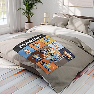 Plush Travel Throw Blanket - Blue and Bingo Blanket Measures 30x40 Inches Super Soft & Cozy Travel Accessories