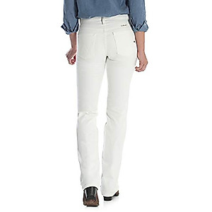 Wrangler Womens Q-Baby Mid Rise Boot Cut Ultimate Riding Jean, White Storm, 5-32