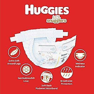 Huggies Little Snugglers Baby Diapers, Size Newborn, 72 Ct
