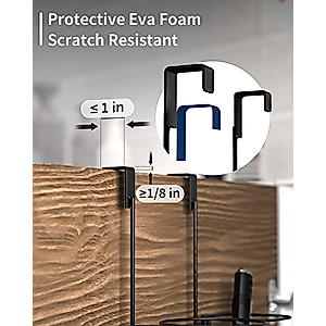 ULG Hair Dryer Holder, Hair Tools Organizer, 3 Adjustable Heights, Hair Care & Styling Tool Holder for Bathroom, Over Cabinet, Wall-Mounted, for Hair Dryer, Curling Wand, Hair Straightener, Black