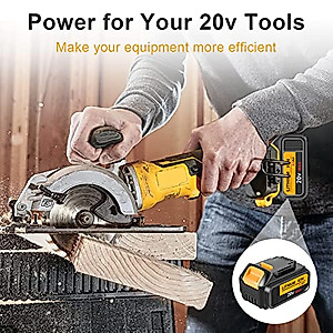 Replacement for Dewalt 20V 6.0Ah Battery Compatible with Dewalt 20V Cordless Power Tools (4Packs)