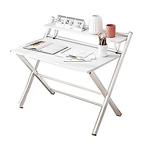 TOE Multifunctional Folding Desk Free Installation Portable Computer Laptop Desk Study Writing Desk Adjustable for Home Office (Color : B)