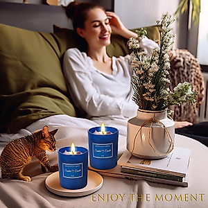 Scented Candles for Home, Natural Soy Wax Candle, Lavender Scented Candle, Aromatherapy Candle Gift Set, Suitable for Wedding, Birthday, Christmas, Valentine's Day, Mother's Day Gifts