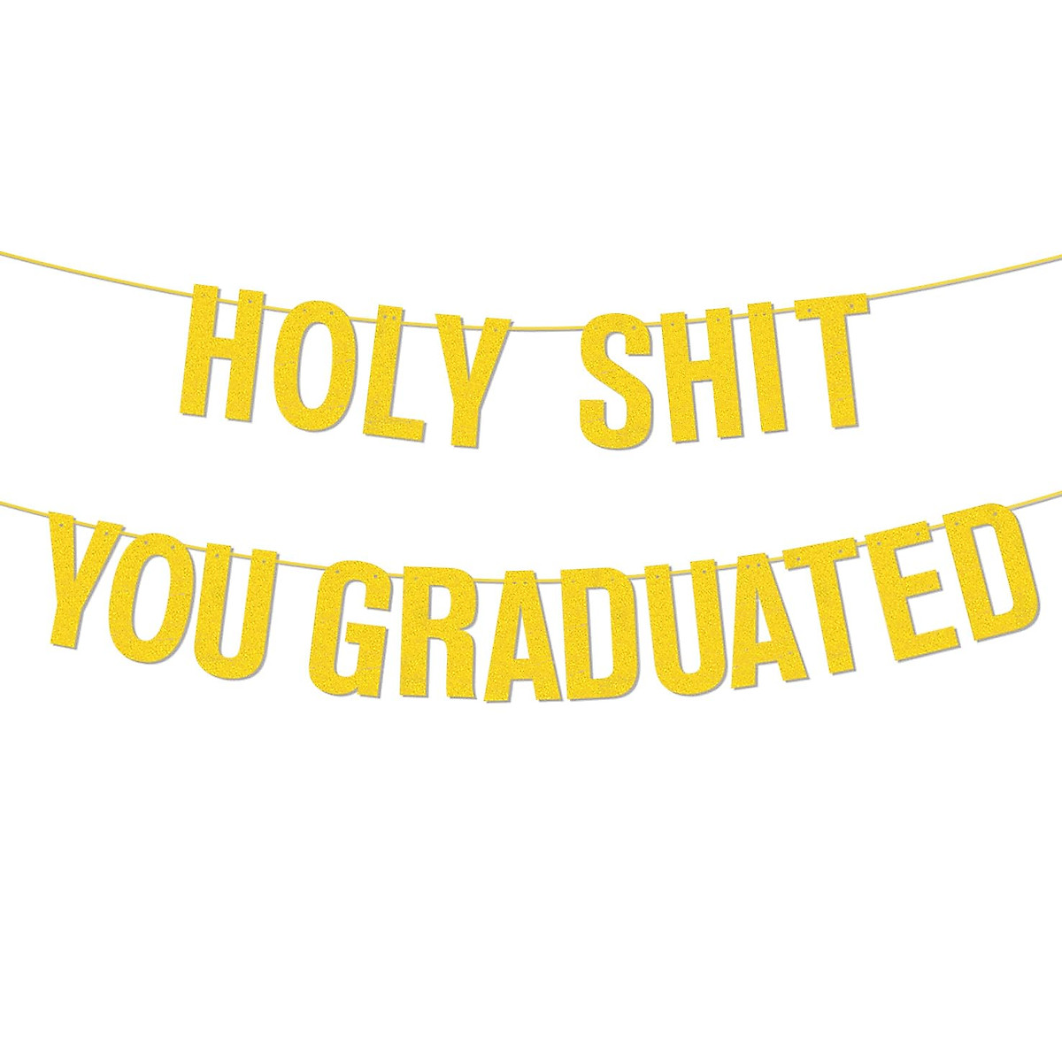 Yasmart Life Graduation Decorations Class of 2024 Pre-Strung Glitter Congrats Grad Graduation Congratulation Banner Decor