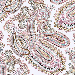 Vera Bradley Women's, Oversized Fleece Plush Throw Blanket, Sand Paisley, Twin/Twin XL