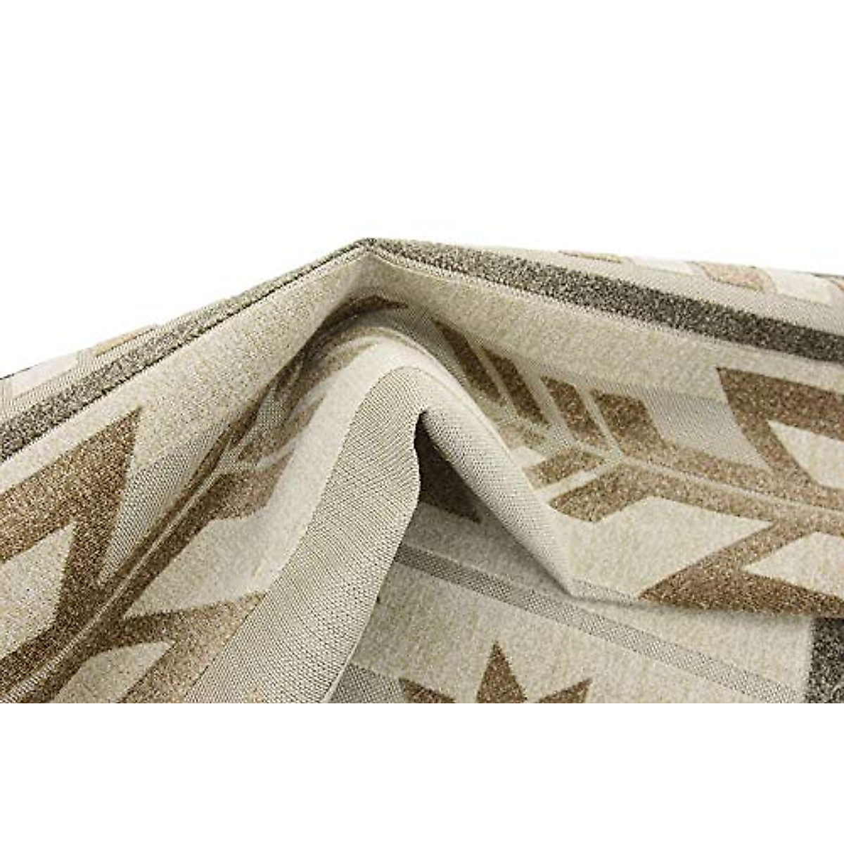 Unique Loom Outdoor Modern Collection Area Rug - Albuquerque (5' x 8' Rectangle, Beige/ Brown)
