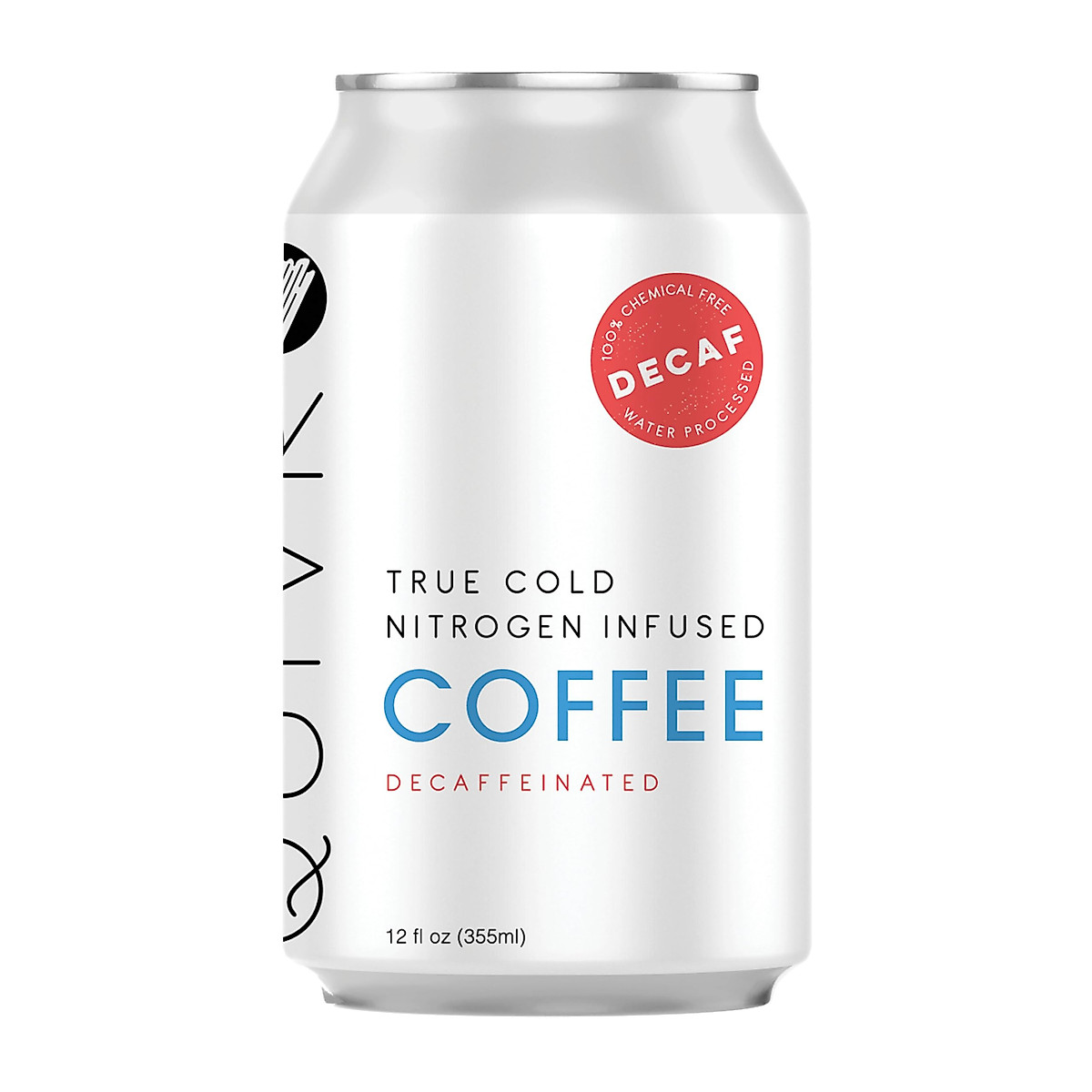 Decaf Nitro Cold Brew Coffee - 12 ounce can - Caffeine-Free - Medium Roast - 12 pack