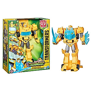 Transformers Toys Bumblebee Cyberverse Adventures Dinobots Unite Roll N’ Change Bumblebee Push-to-Convert Action Figure, 6 and Up, 10-inch, Yellow