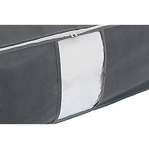 Surblue Under Bed Storage Organizer Large Capacity with Handle Clear Window (Gray)