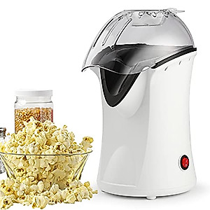 Nictemaw Hot Air Popcorn Popper, 4 Cup, 1200W Electric Popcorn Machine with Measuring Cup and Removable Top Cover, 3 Minutes Quick Popcorn Maker for Home Use, White