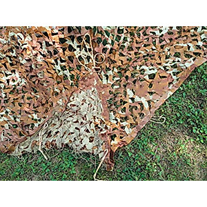 Mitef Heavy-Duty 210D Camo Netting Camouflage Net for Camping Hunting Blinds Shooting Military Decoration, Desert, 20x20ft/6x6m
