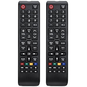(2 Pack) Universal Remote for Samsung TV Remote, Replacement Remote for Samsung Smart TV, LED LCD HDTV QLED SUHD UHD 4K 3D Series