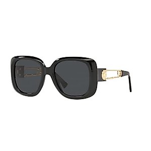 Versace Woman Sunglasses Black Frame, Dark Grey Lenses, 54MM