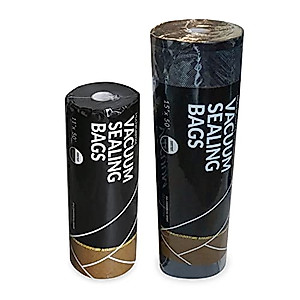 SEZONS - Diamond Bags - Black/Clear - Vacuum Sealing bags 5mil - Roll (15x50, Black/Clear)