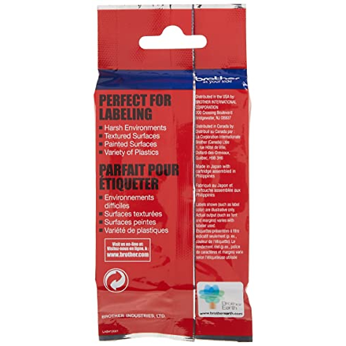 Brother Genuine P-touch TZE-S231 Label Tape, 1/2" (0.47") Extra Strength Adhesive Laminated P-touch Tape, Black on White, Laminated for Indoor or Outdoor Use, Water Resistant, 26.2 Feet (8M), Single-Pack