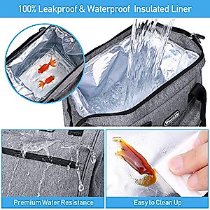 WISELIFE Insulated Lunch Bag for Men Women Adult Lunch Box Cooler with Adjustable Shoulder Strap Waterproof Leak proof Large Wide-Open Thermal Lunch Tote Bag for Work School Picnic Camping
