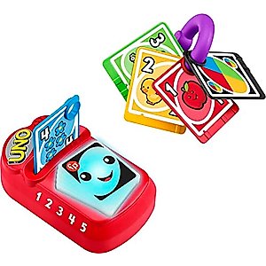 Fisher-Price Laugh & Learn Baby & Toddler Toy Counting and Colors Uno with Educational Music & Lights for Ages 6+ Months
