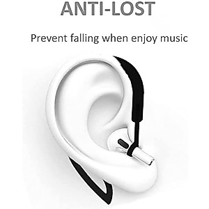 4 Pairs Ear Hooks Compatible with AirPods 3rd Generation [Multi-Dimensional Adjustable] Accessories Compatible with AirPods Pro AirPods 3 2 1 Gen(Transparent/Black)