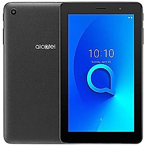 Alcatel 1T 7.0" 9013A (16GB, WiFi + Cellular) Face Unlock, Android 10, GPS, Tablet + Phone US 4G Volte GSM Unlocked (T-Mobile, AT&T, Metro PCS, Straight Talk) (Prime Black) (Renewed)