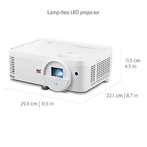 ViewSonic LS500WH 3000 Lumens WXGA LED Projector, Auto Power Off, 360-Degree Orientation for Business and Education