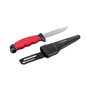 INTERTOOL Fixed Blade Knife, 4-inch, Stainless Steel Blade, Outdoor Bushcraft Knife with Sheath, Ideal for Hunting, Camping and Survival HT08-0536