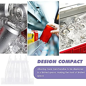 Ipetboom Vending Machine Self Pushing Drink Organizer, 3pcs Drinking Pushers Drink Organizer For Fridge Plastic Tray