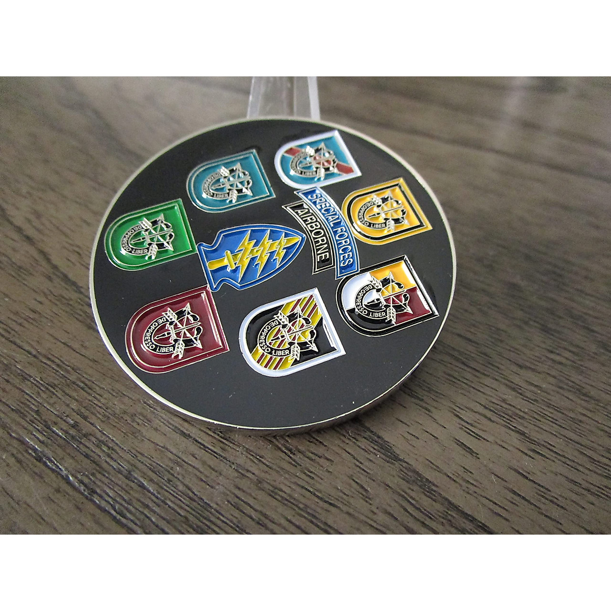 Oneworldtreasures United States Army Special Forces Group Airborne SFG A Green Berets Skull Challenge Coin