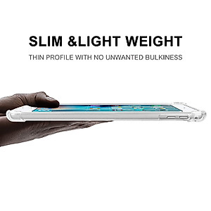 KIQ Case for iPad 9.7 5th 6th Gen, TPU Skin Protection Anti Slip Lightweight Cover for Apple iPad 9.7 2017/2018 5th & 6th Generation Air 1 2 Pro 9.7[Clear]