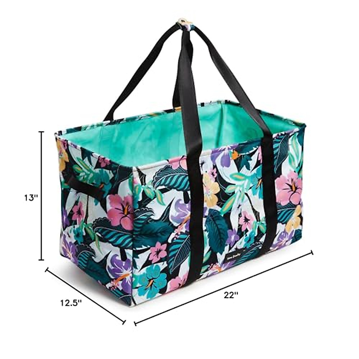 Vera Bradley Women's Recycled Lighten Up Reactive Large Car Tote, Island Floral, One Size