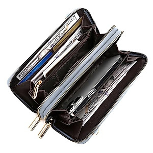 Montana West Crossbody Wallet for Women Dual Zipper Compartment Wristlet Purse Clutch Shoulder Bag MWC-209JN