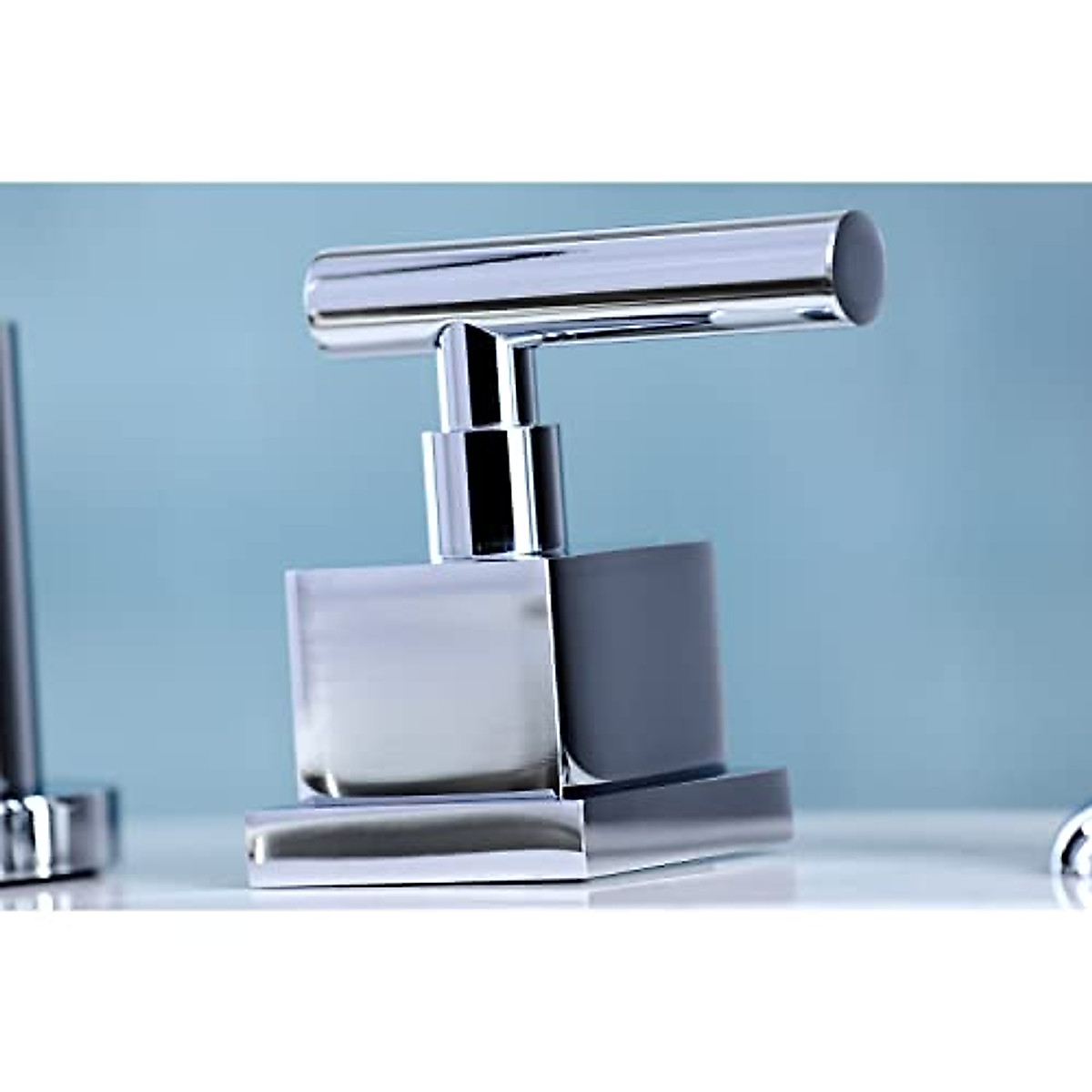 Kingston Brass KS8728CQL Claremont Widespread Kitchen Faucet with Plastic Sprayer, Brushed Nickel