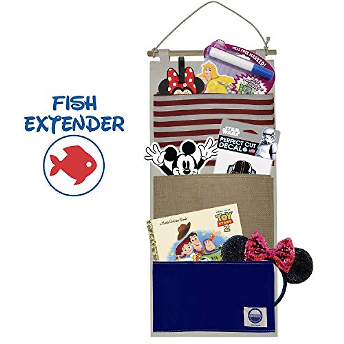 Fish Extender Disney Cruise Fitted - Hanging Pockets [3 Pocket] for Fish Exchange Extender Gifts on Disney Cruise Line Cabin Door