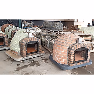 Authentic Pizza Ovens Rustic Lisboa Traditional Brick Premium Pizza Oven, Wood Fire Outdoor Oven