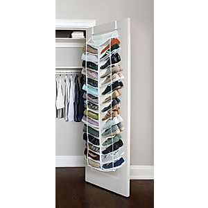 IdeaWorks 82-3054TV Away Hanging Shoe Organizer, White, 15.5"x8.25"x3.5"