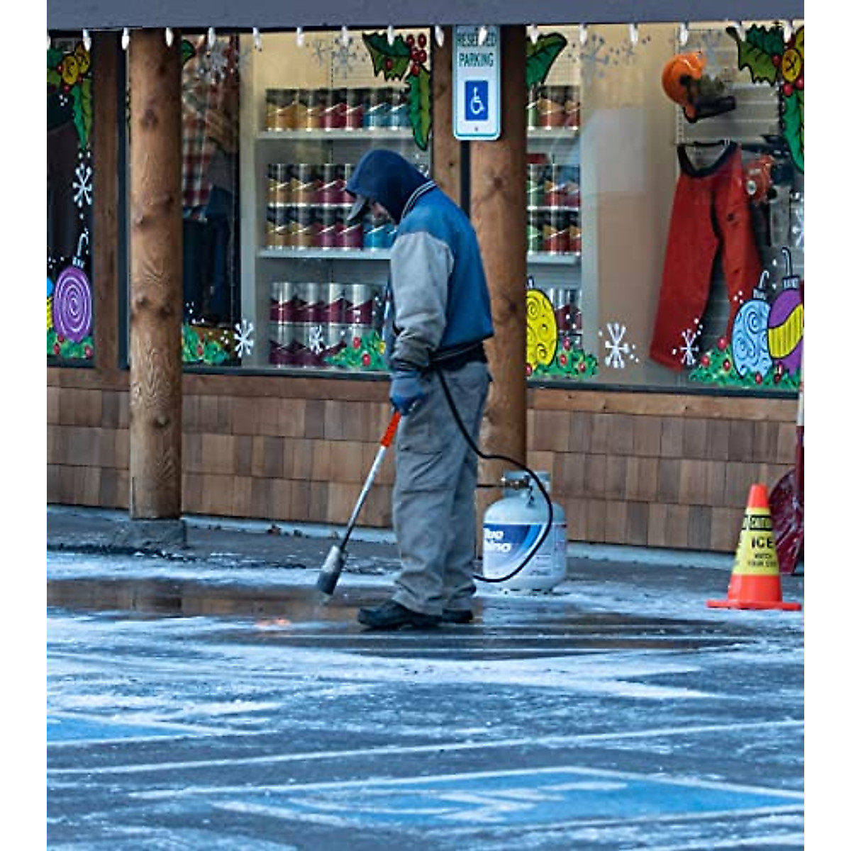 Lincoln Electric Inferno Weed Burner Propane Torch Kit w/ 10” LP Gas Hose and Flint Striker, 500,000 BTU High Output, Heavy Duty for Road Repair, Roof, Brush, Ice Snow Melter, KH825-03