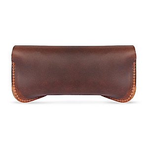 Londo Genuine Leather Eyeglasses & Sunglasses Case with Magnetic Snap Closure