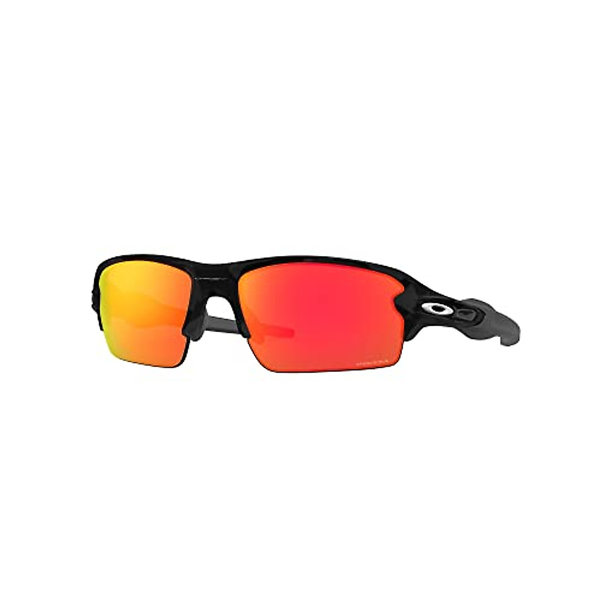Oakley Men's OO9271 Flak 2.0 Low Bridge Fit Rectangular Sunglasses, Matte Black Camo/Prizm Ruby, 61 mm