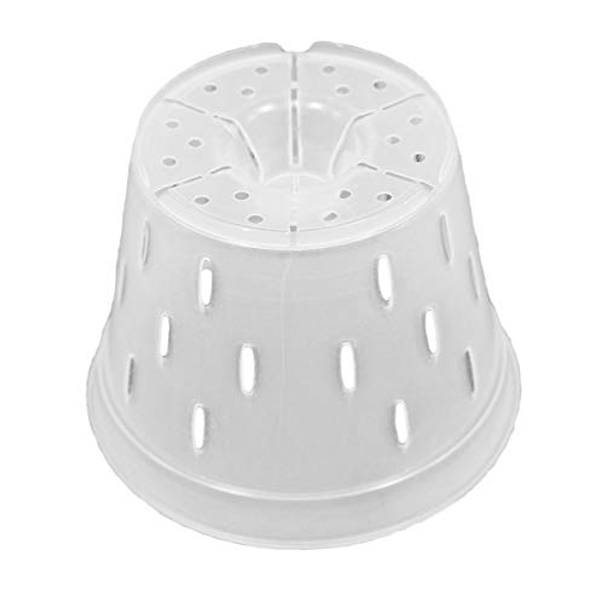 TRUEDAYS Clear Orchid Pots with Holes Plastic Flower Planter 5.5 inch 4 Pack