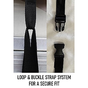 Vortex Direct Royal Blue 24' Ultra Pontoon/Deck Boat Cover, Elastic, Strap System, Fits 22'1" to 24' Long Deck Area, Up to 102" Beam