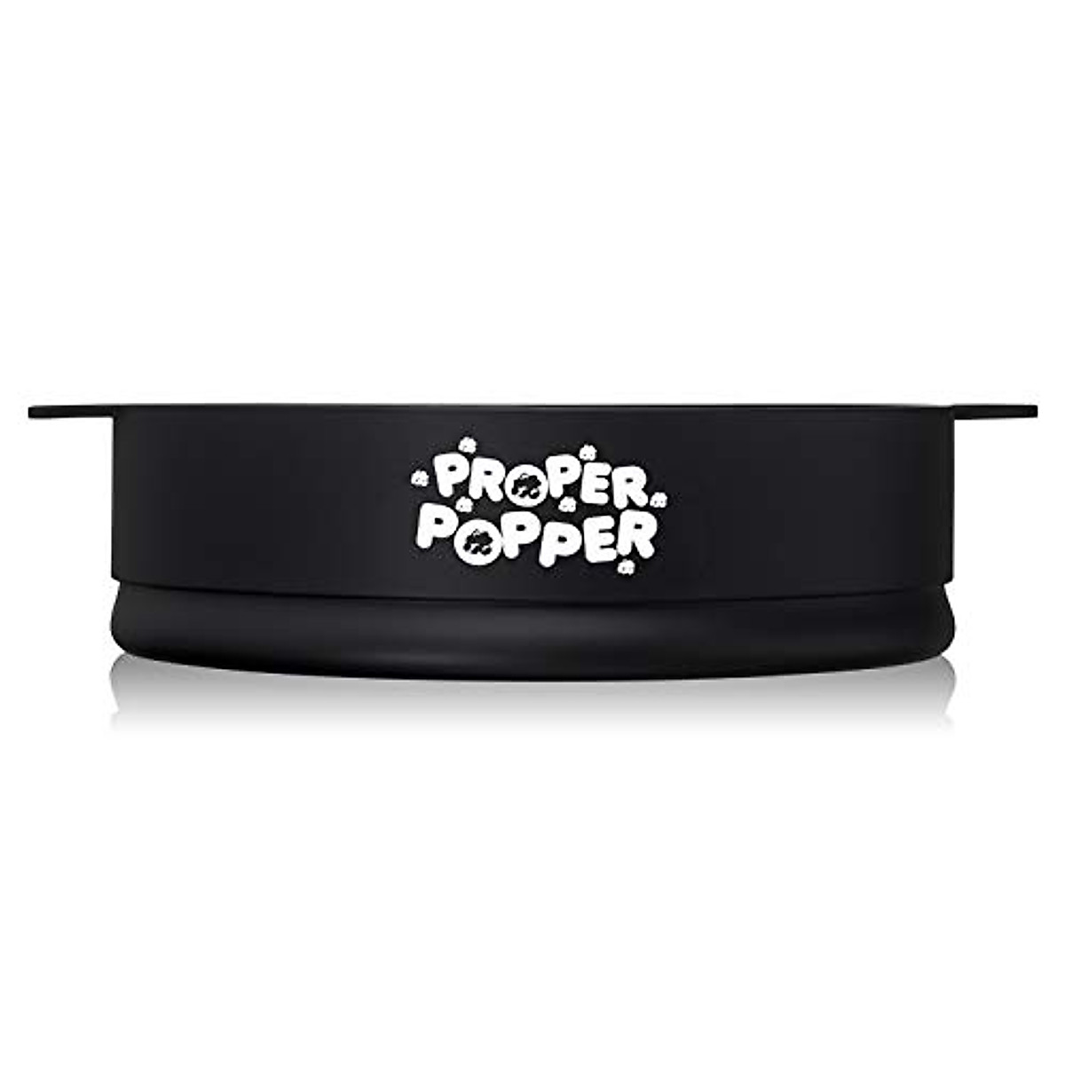The Original Proper Popper Microwave Popcorn Popper, Silicone Popcorn Maker, Collapsible Bowl BPA Free & Dishwasher Safe - (Black)